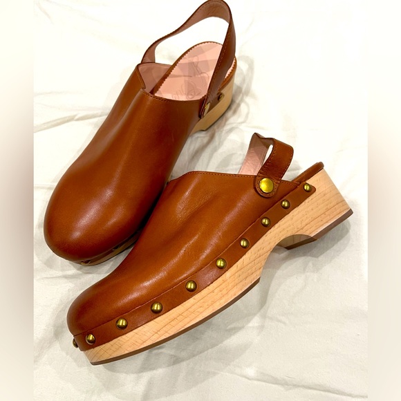 J. Crew | Shoes | Neverworn Brown Leather Jcrew Clogs | Poshmark